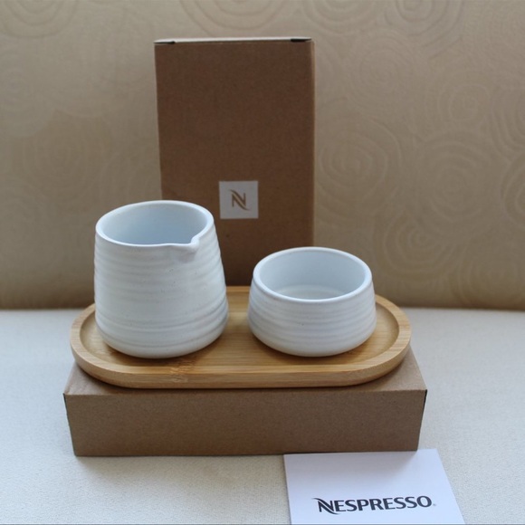 Nespresso | Kitchen | Nib Stoneware Coffee Serving Set | Poshmark